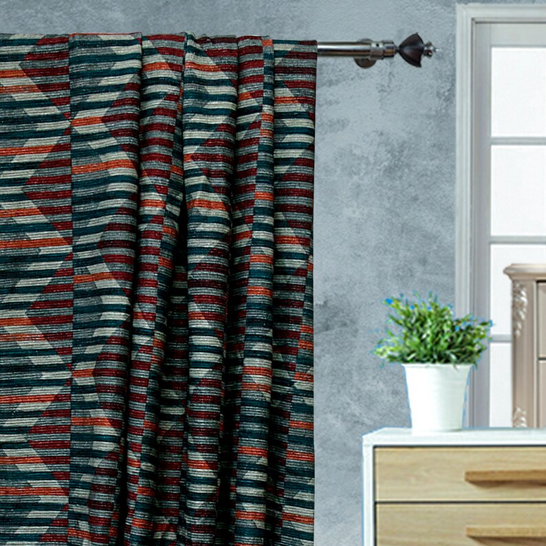 Retro Lines Printed Corduroy Fabric by the Yard Printed | Etsy