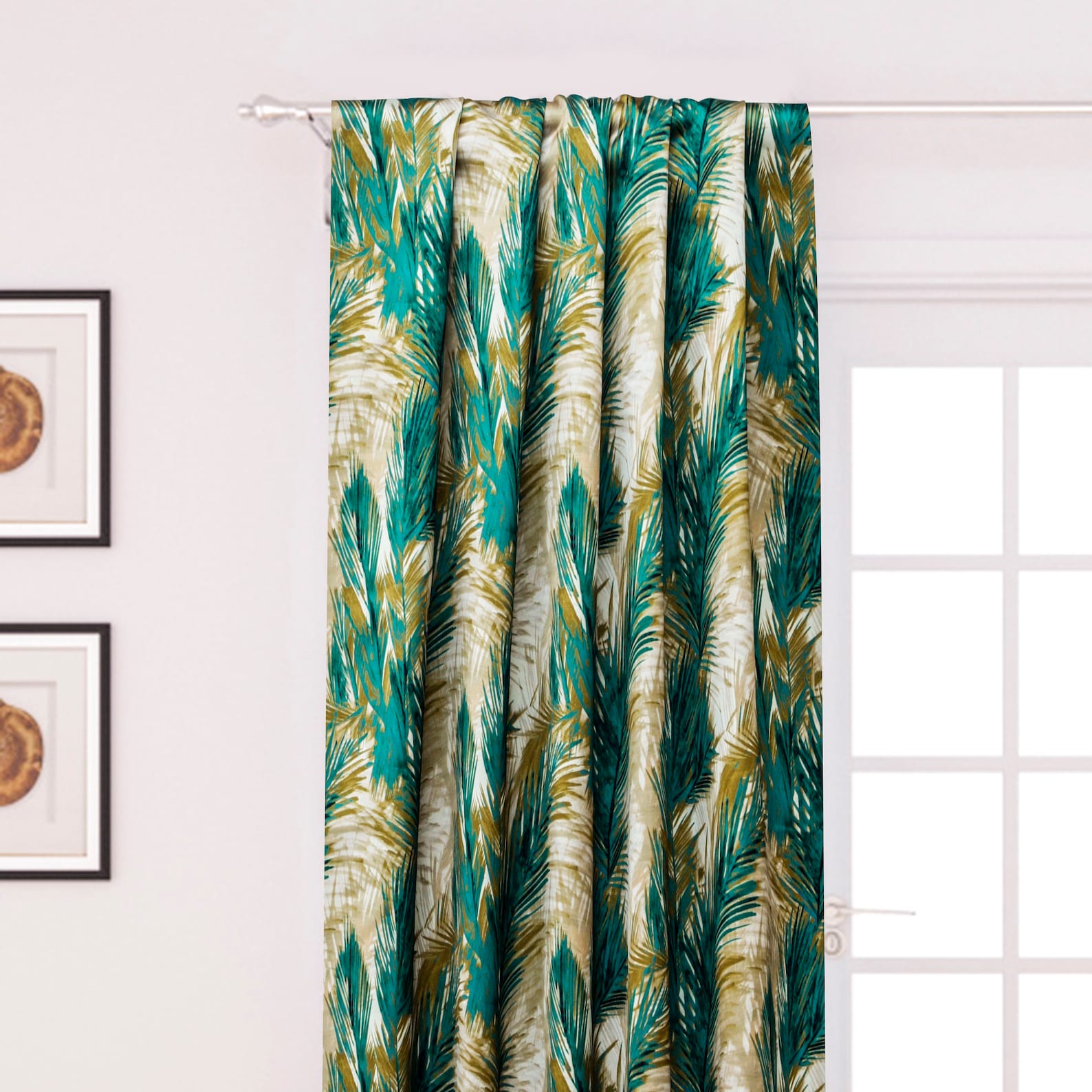 The Green Field Printed Satin Fabric by the Yard / Metre, Printed ...