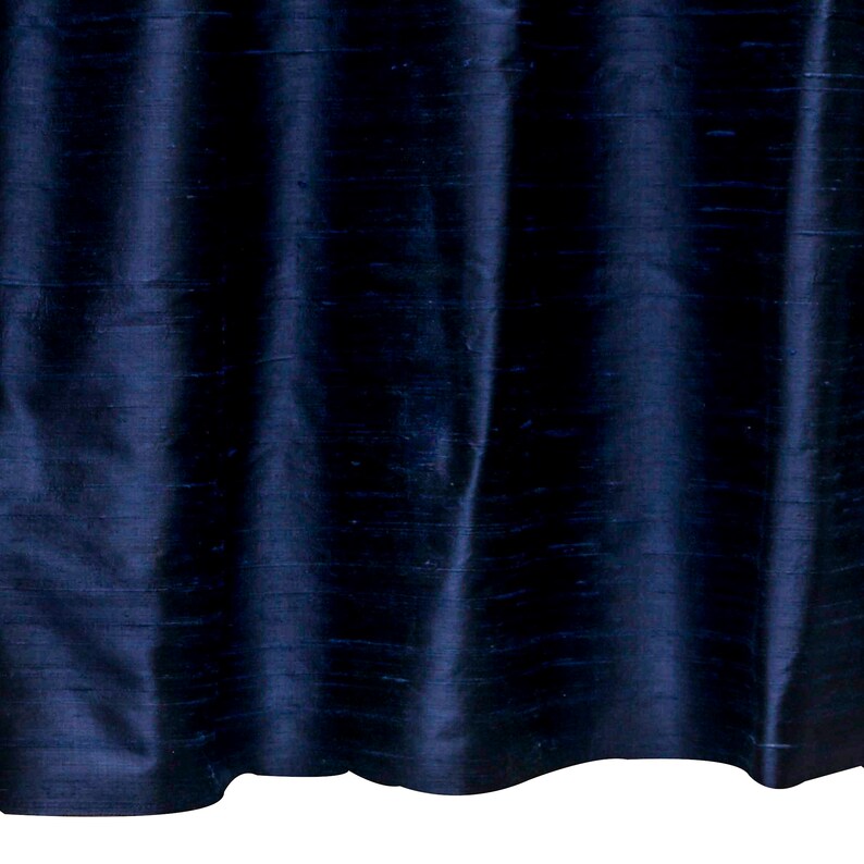 Navy Blue 100% Pure Silk Fabric by the Yard Pure Silk Fabric - Etsy