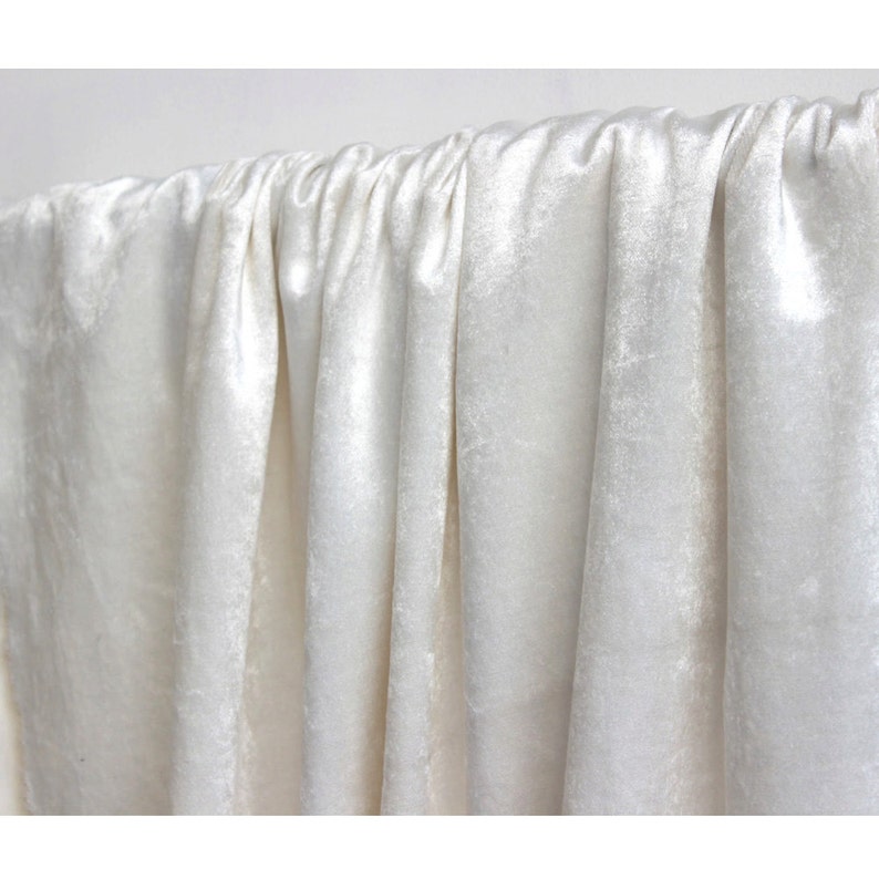 Ivory Velvet Curtain 52x84 Rod Pocket Curtain | Etsy