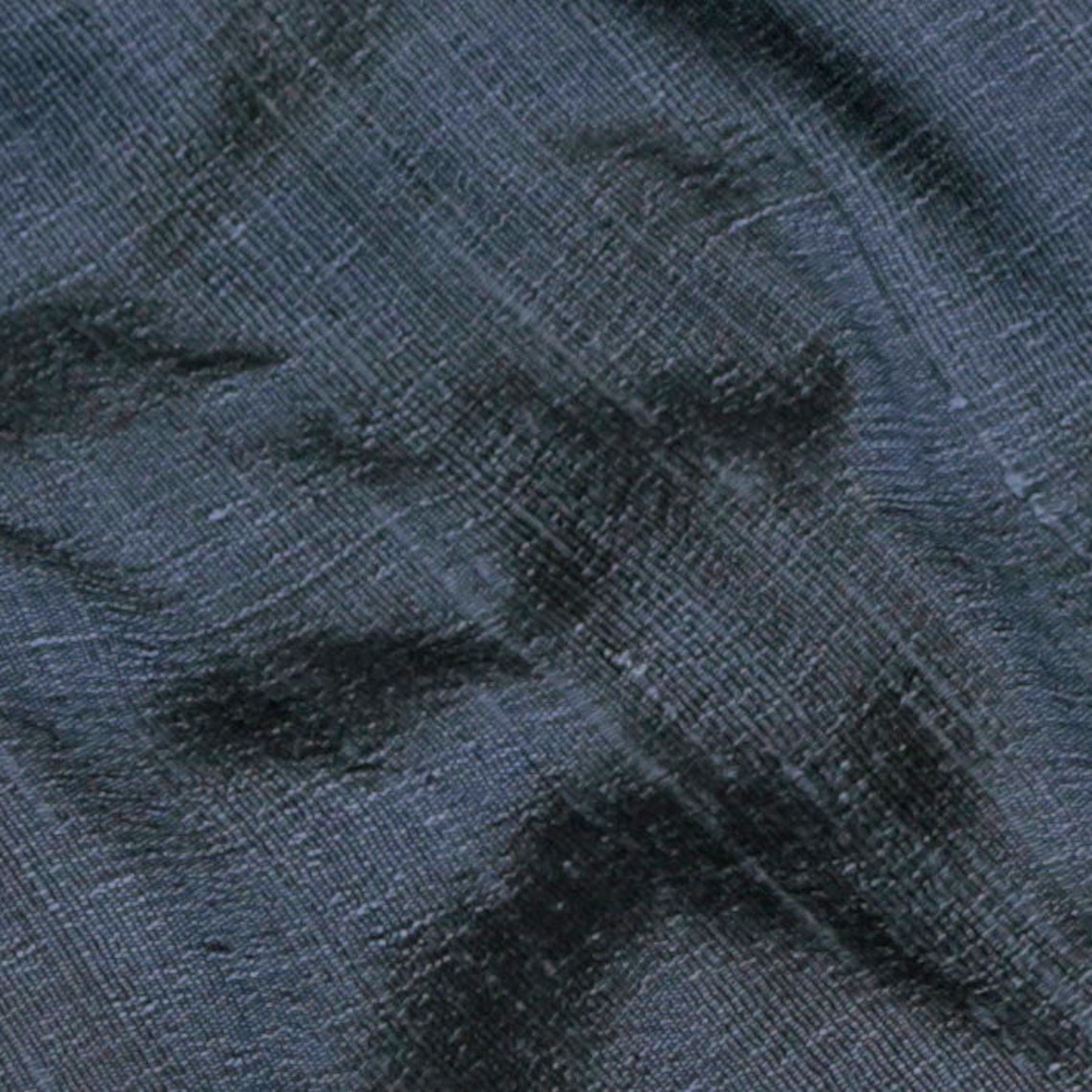 Midnight Blue Silk Fabric By The Yard Silk Fabric Silk | Etsy