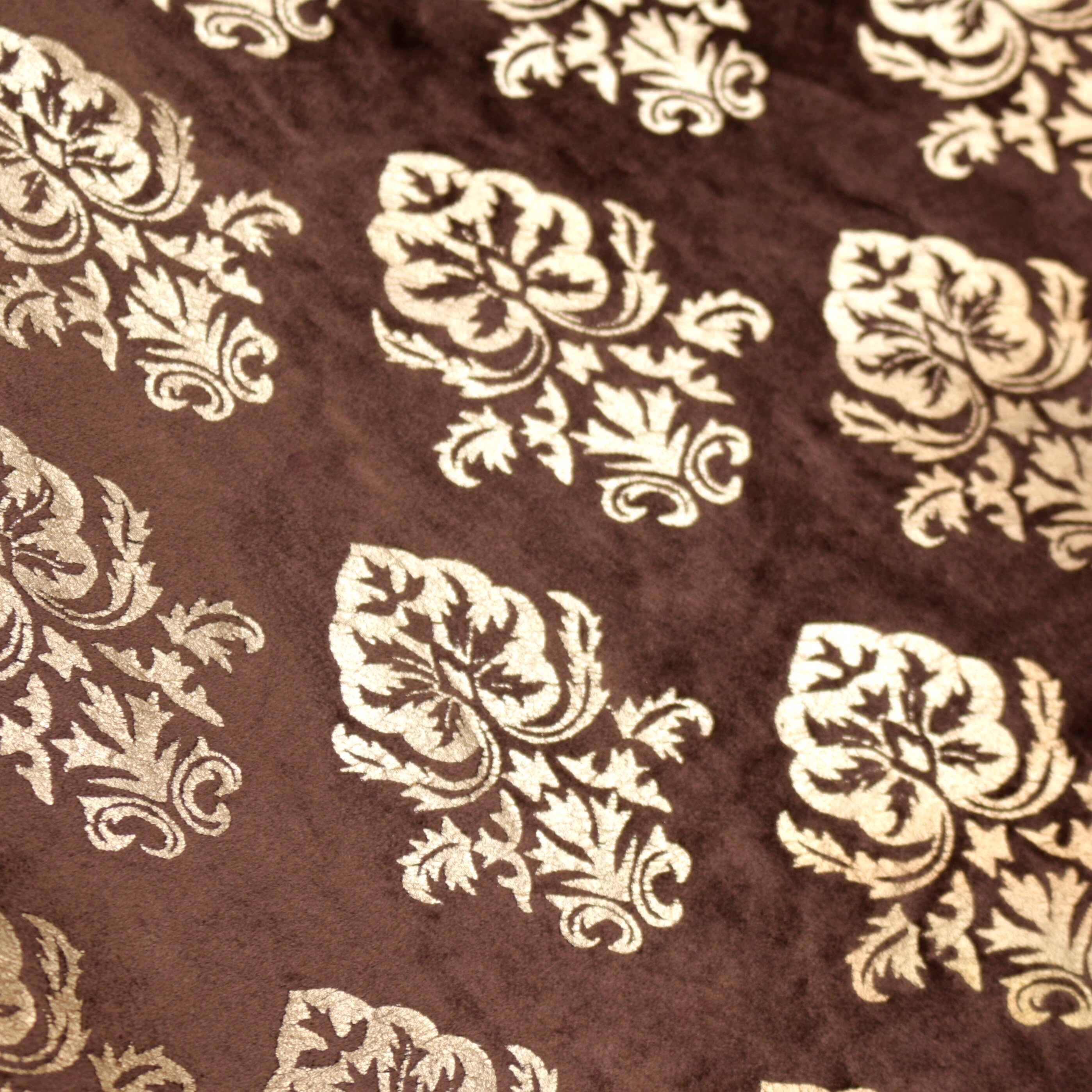 Schoko Mini Damast Bedruckt Samt Stoff Bulk Stock Schoko Samt | Etsy