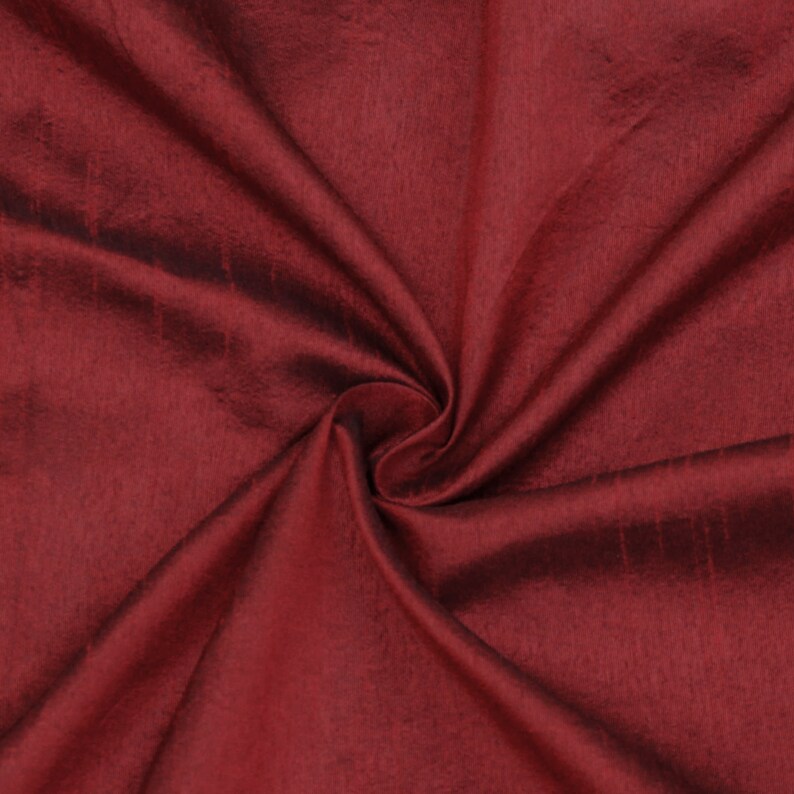 Deep Red Art Silk Curtain Panels Faux Silk Curtains rod - Etsy India