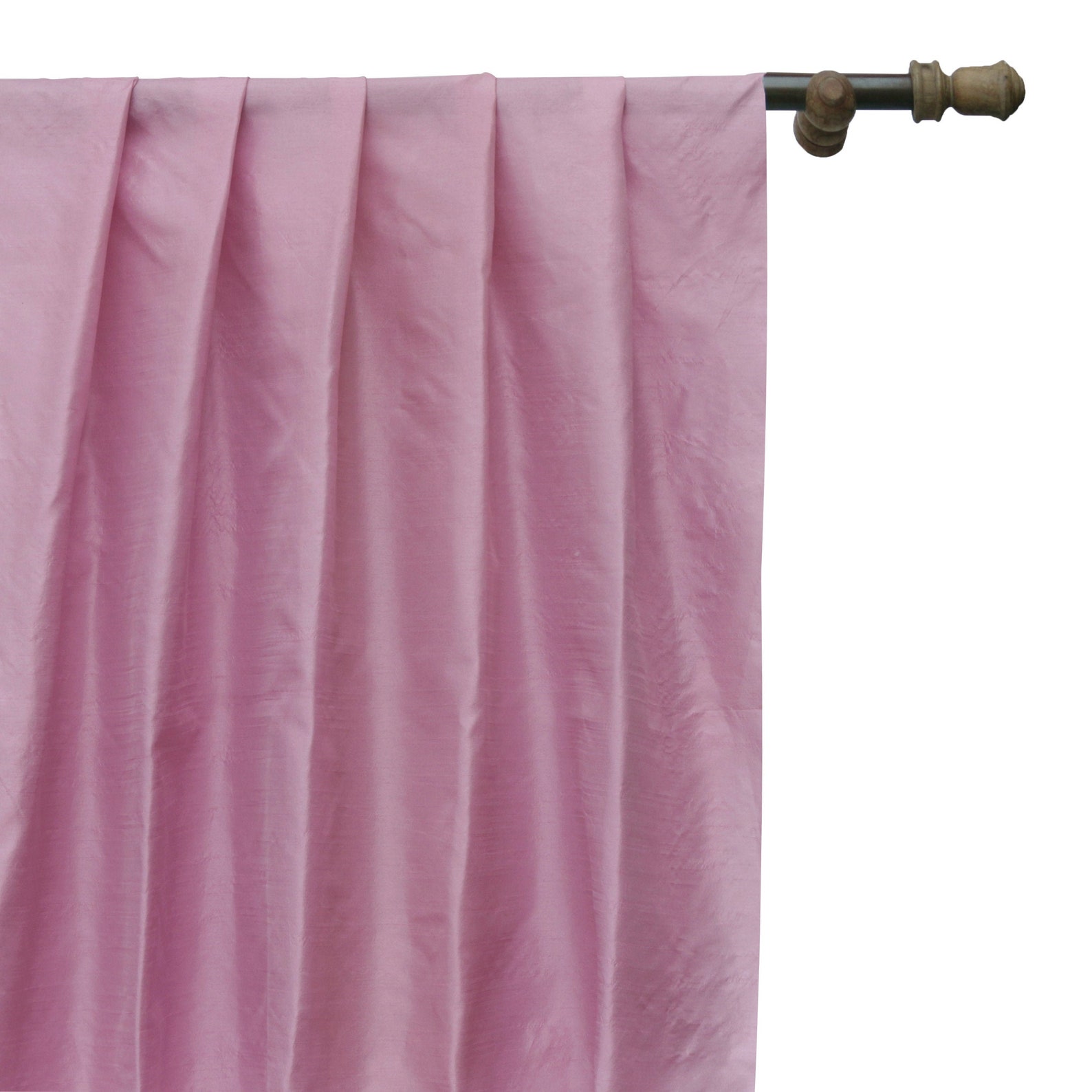 Lavender Pink Art Silk Curtain Panels Faux Silk Curtains rod - Etsy