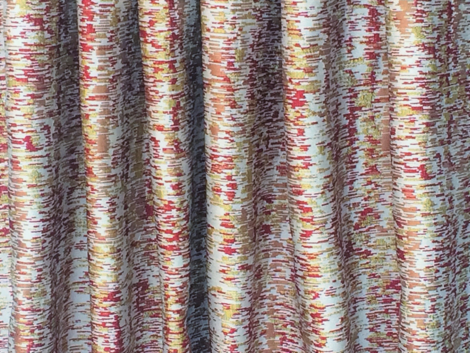 Fiery Stripes Curtain Fabric by the Yard Upholstery Fabric | Etsy