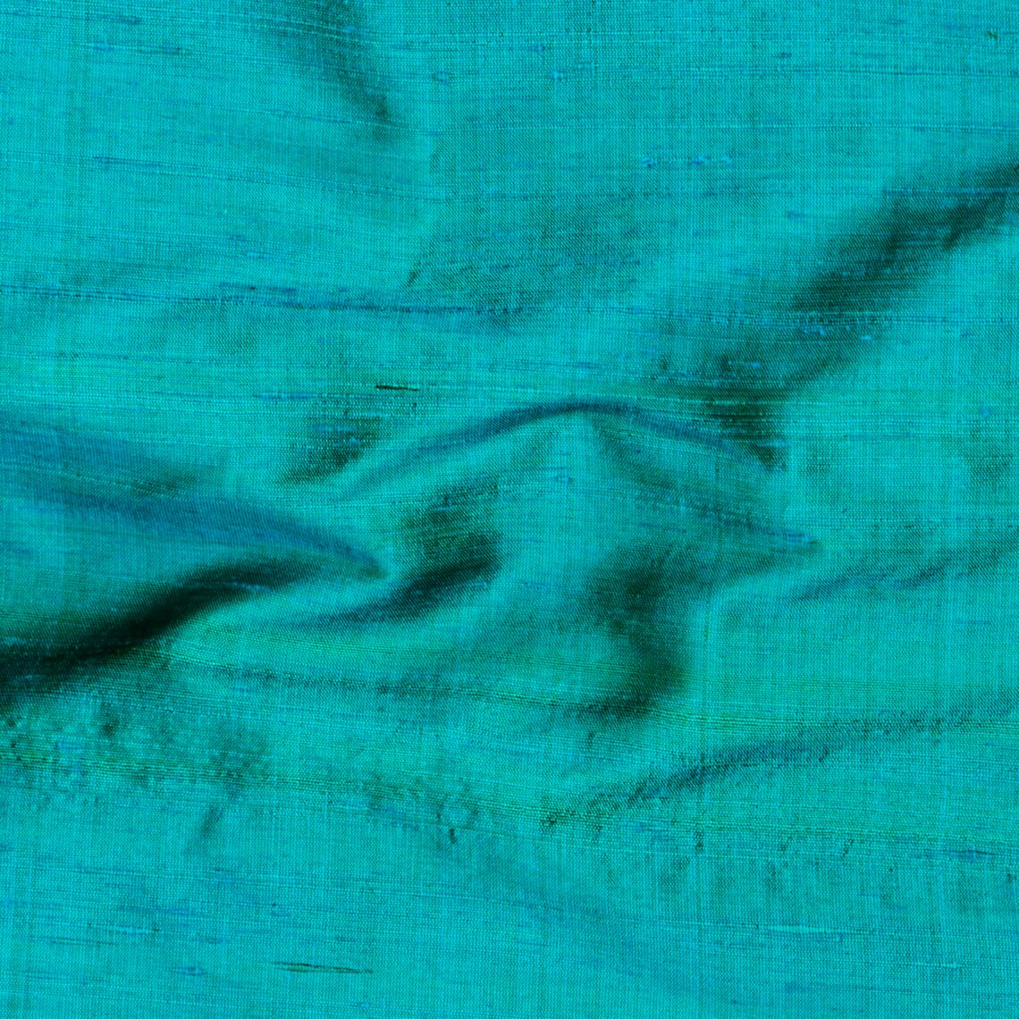 Turquoise Green 100% Pure Silk Fabric by the Yard Pure Silk | Etsy India