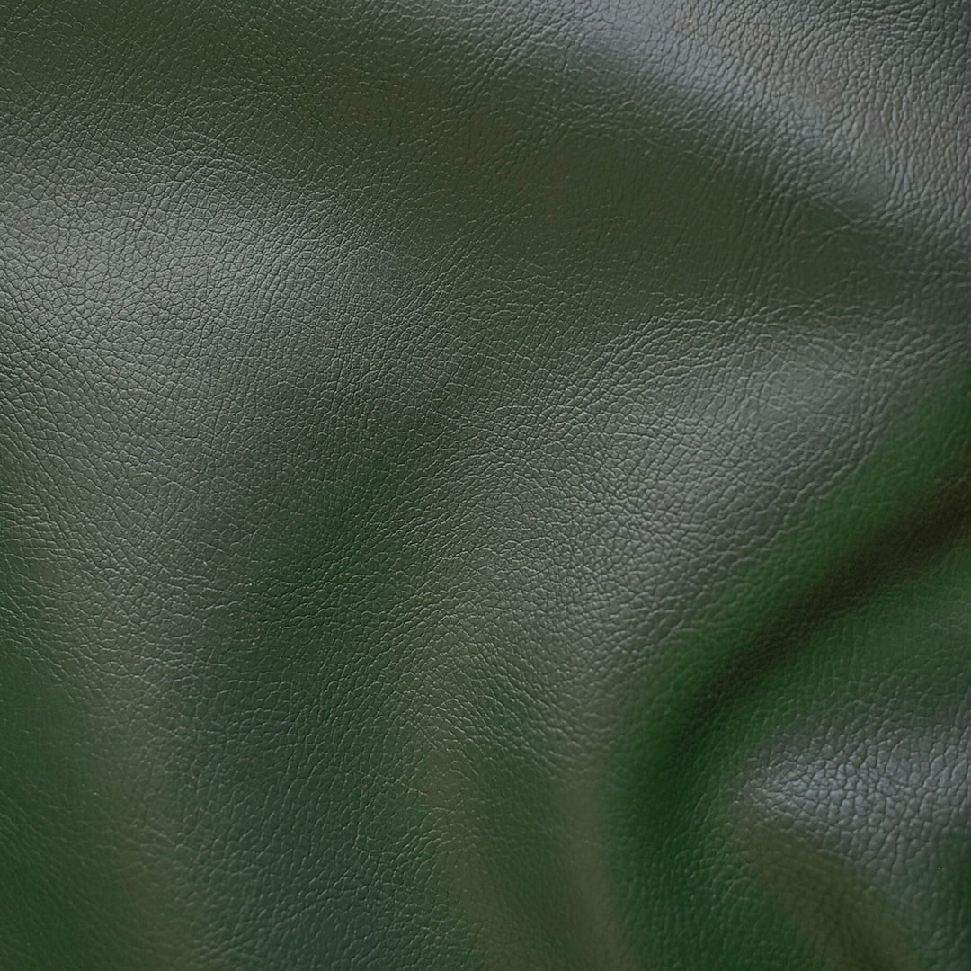 High Quality 54" Wide Olive Green Faux Leather Fabric by Yard / Metre ...