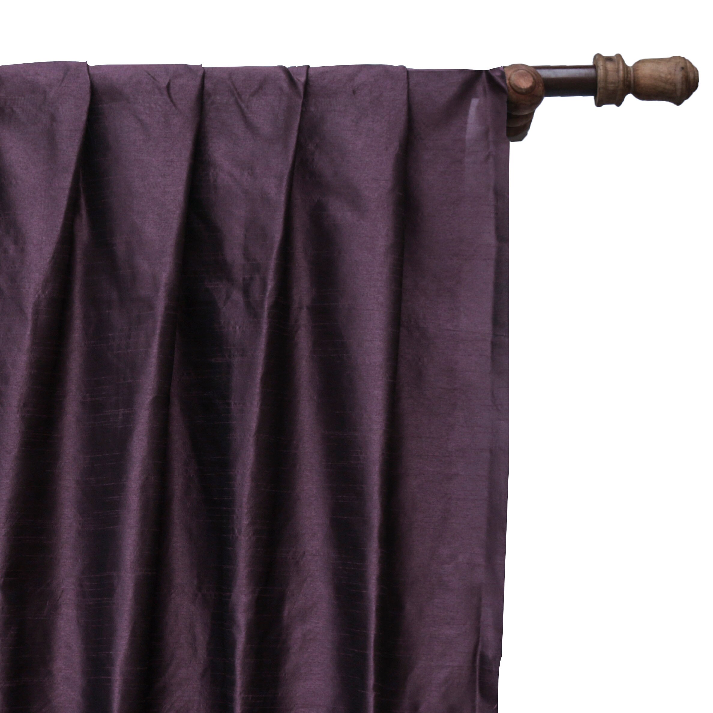 Dark Plum Art Silk Fabric By The Yard Faux Silk Curtain | Etsy
