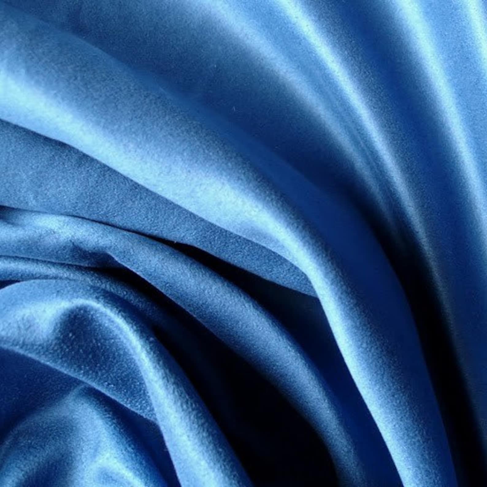 Blue Faux Suede Fabric by the Yard Fake Suede Fabric Suede | Etsy