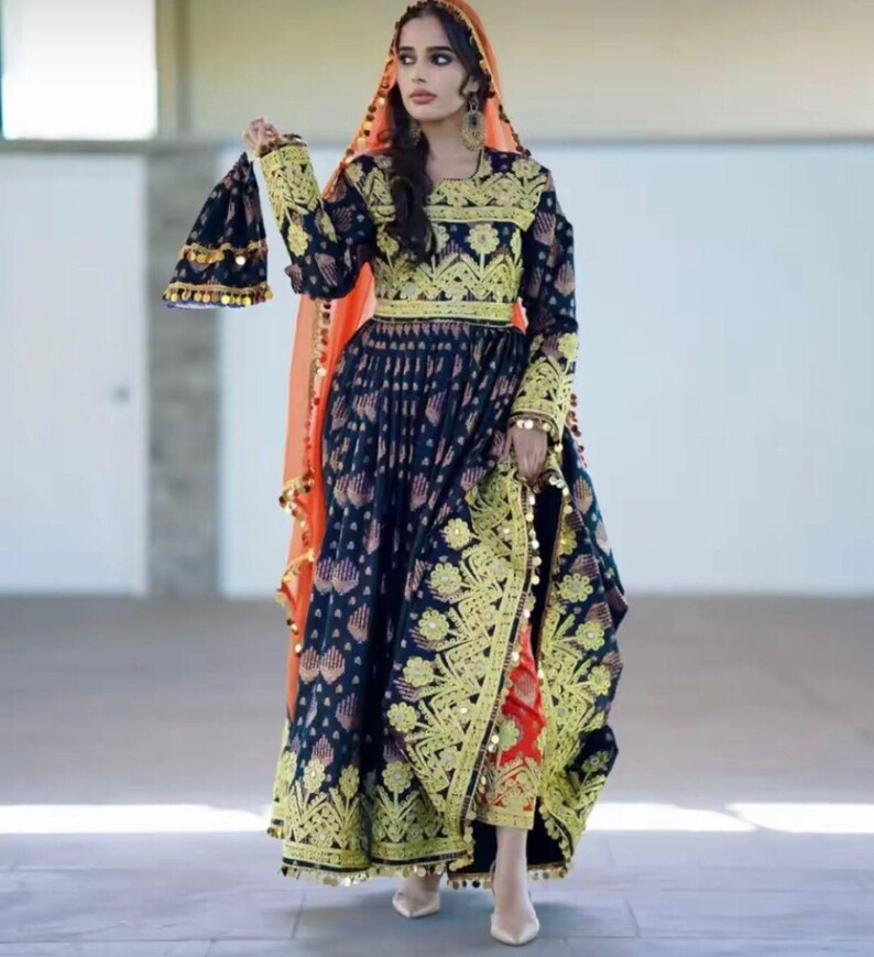Handmade Afghan Kuchi Dress: Velvet, Mirror Work, Embroidered - Etsy