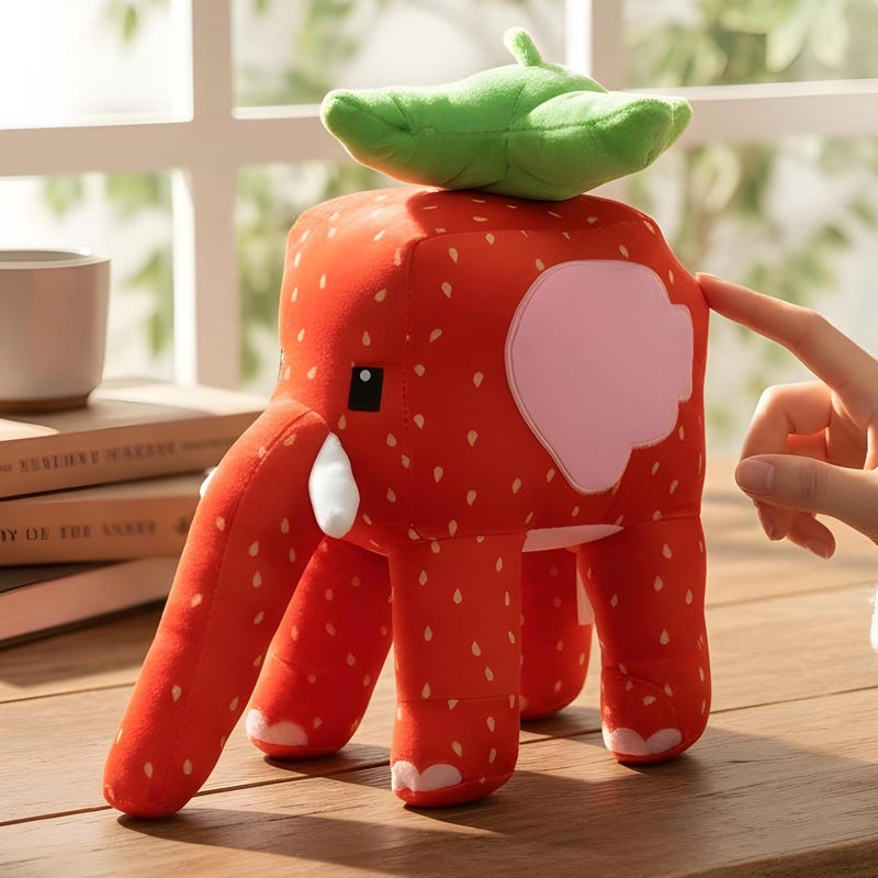 Strawberry Elephant Brainrot Plush - Etsy