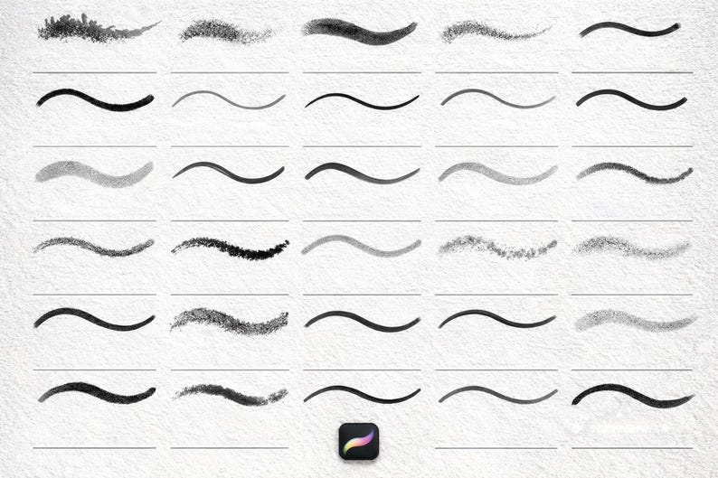 3500+ Procreate Brushes Bundle All in One Sketch Ink Watercolor Texture ...