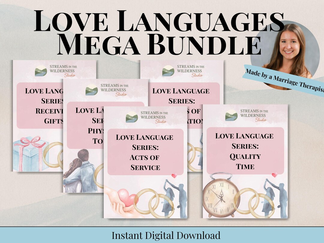 Love Languages 5-book Workbook Bundle, Couples Relationship Tool ...