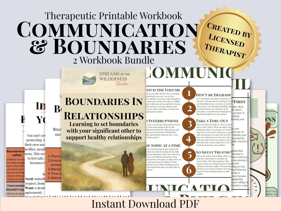 Healthy Communication & Boundaries Bundle, Relationship Conflict Guide ...