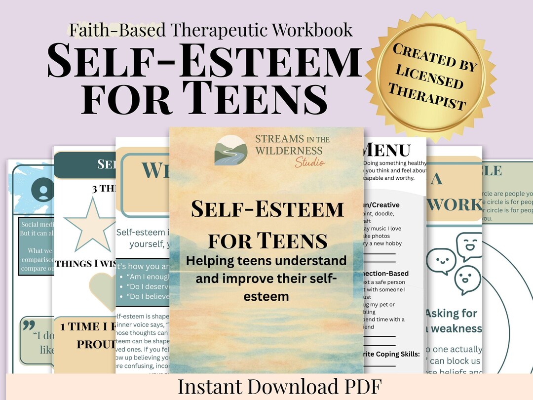Faith-based Teen Self-esteem Workbook –for Teens With CBT & Attachment ...