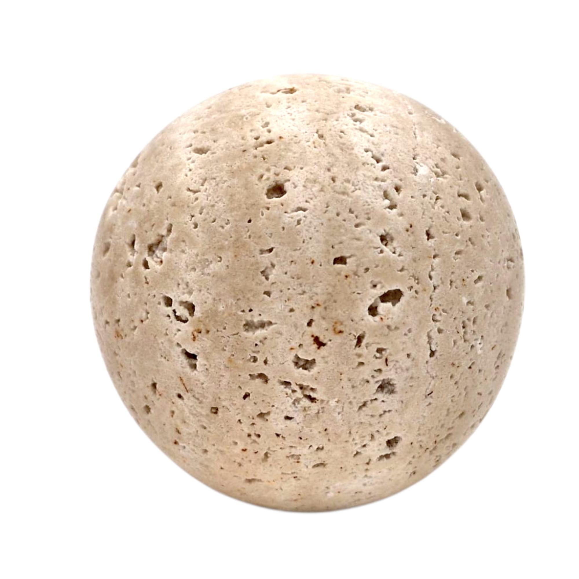 Natural Travertine Decorative Sphere Ornament With 8cm (3.2") Diameter ...