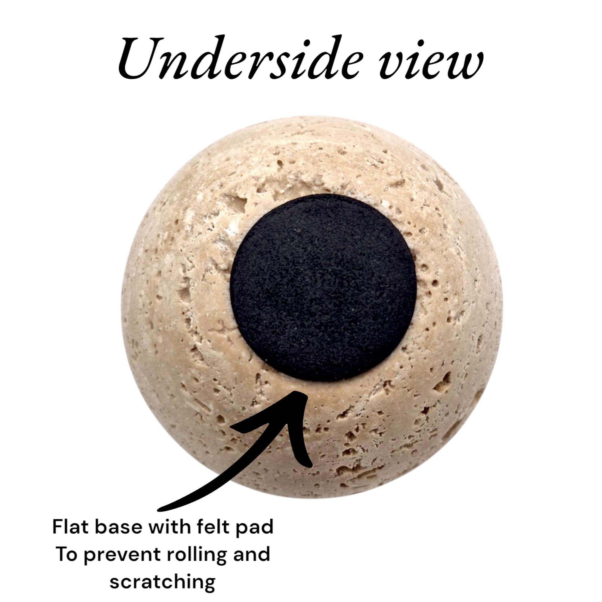 Natural Travertine Decorative Sphere Ornament With 8cm (3.2") Diameter ...