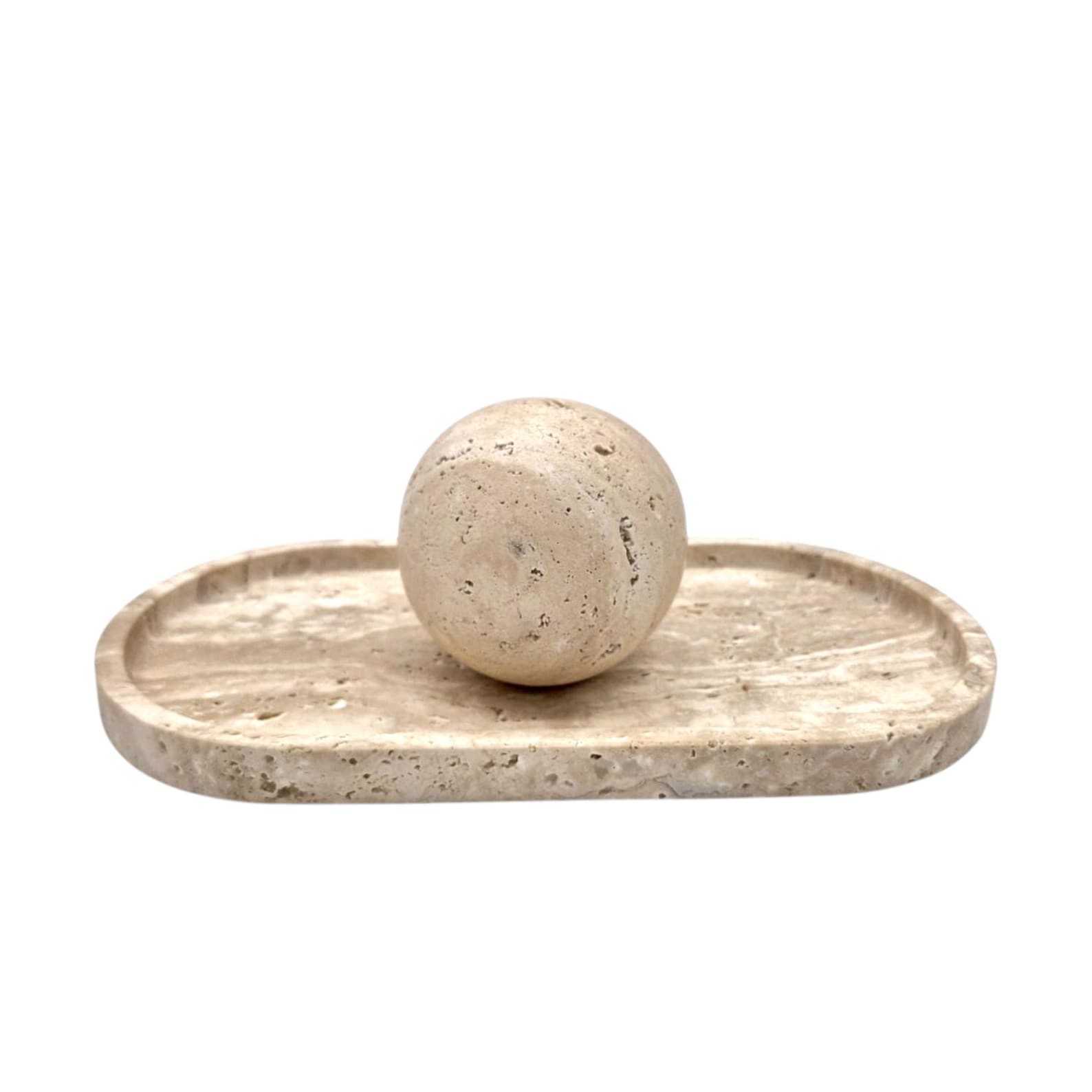 Natural Travertine Decorative Sphere Ornament With 8cm (3.2") Diameter ...
