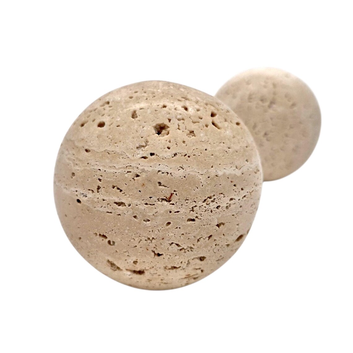 Natural Travertine Decorative Sphere Ornament With 8cm (3.2") Diameter ...
