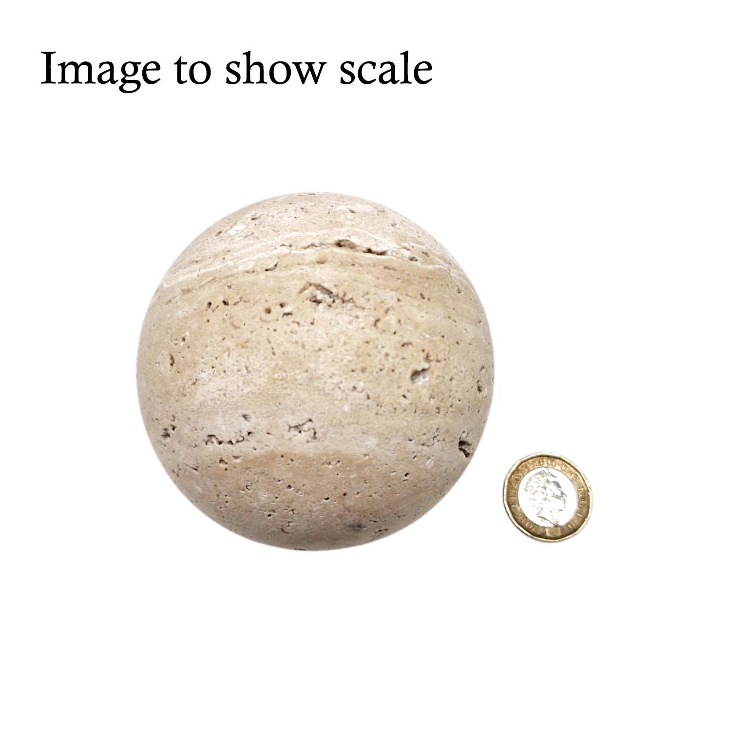 Natural Travertine Decorative Sphere Ornament With 8cm (3.2") Diameter ...
