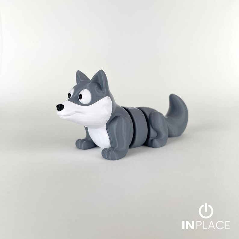 Cute Wolf Articulated / 3D Print Instant Download/3d Printed Toy/3d ...