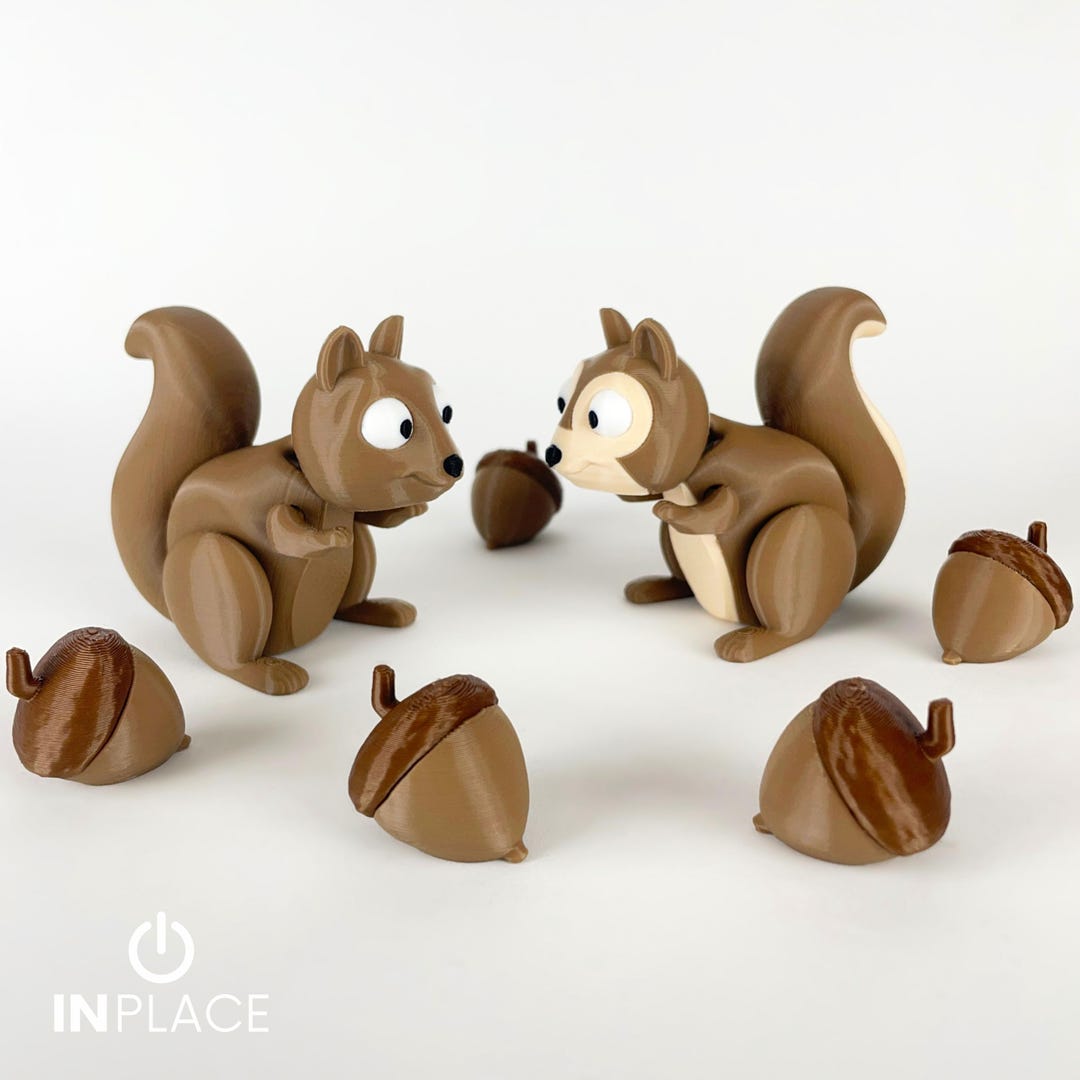 Cute Squirrel Articulated / 3D Print Instant Download/3d Printed Toy/3d Printed Squirrel ...