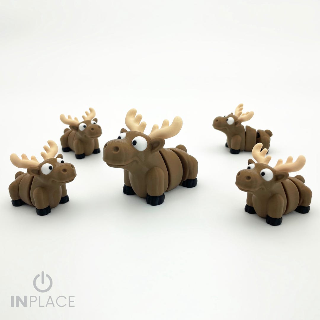 Cute Moose Articulated / 3D Print Instant Download/3d Printed Toy/3d ...
