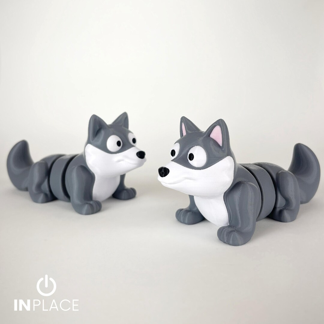Cute Wolf Articulated / 3D Print Instant Download/3d Printed Toy/3d ...