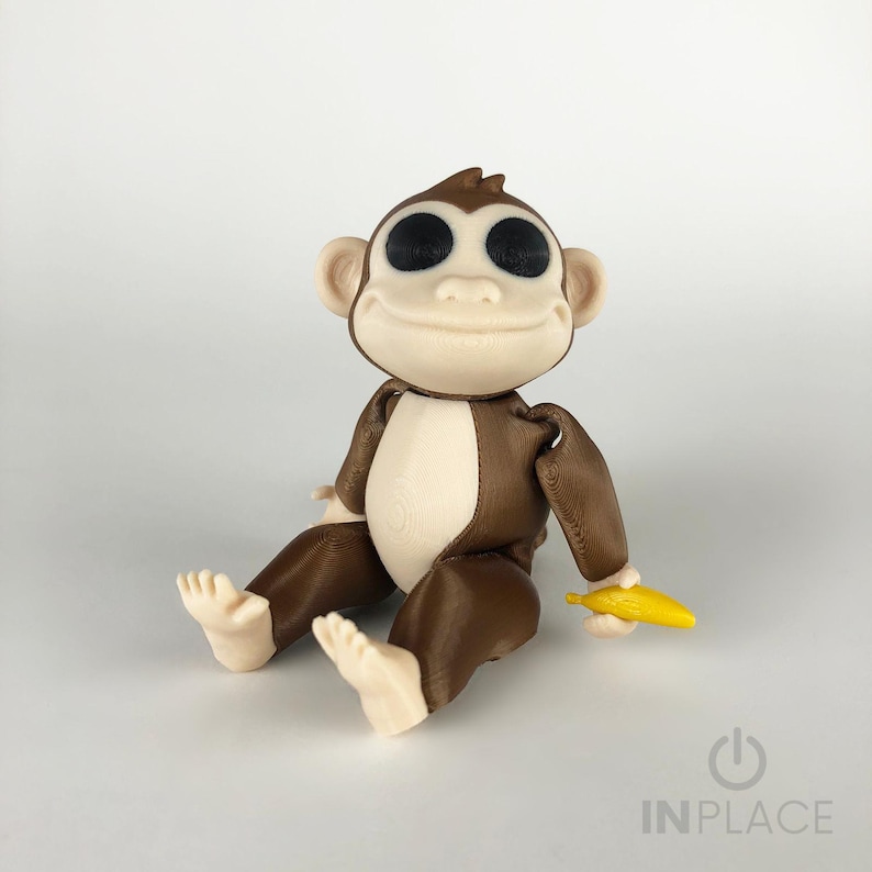 Cute Monkey Articulated / 3D Print Instant Download/3d Printed Toy/3d ...