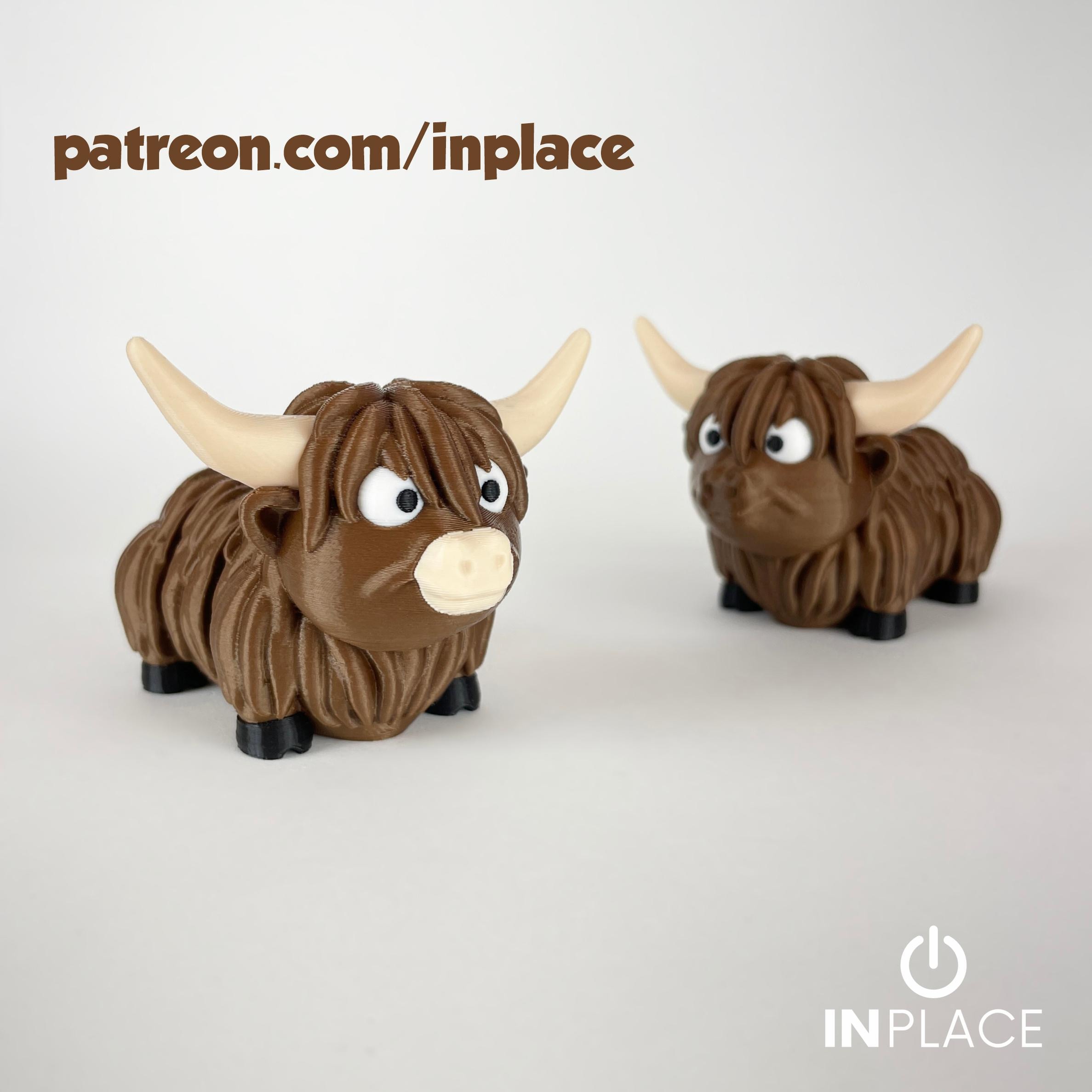 Cute Highland Cow Articulated / 3D Print Instant Download/3d Printed ...