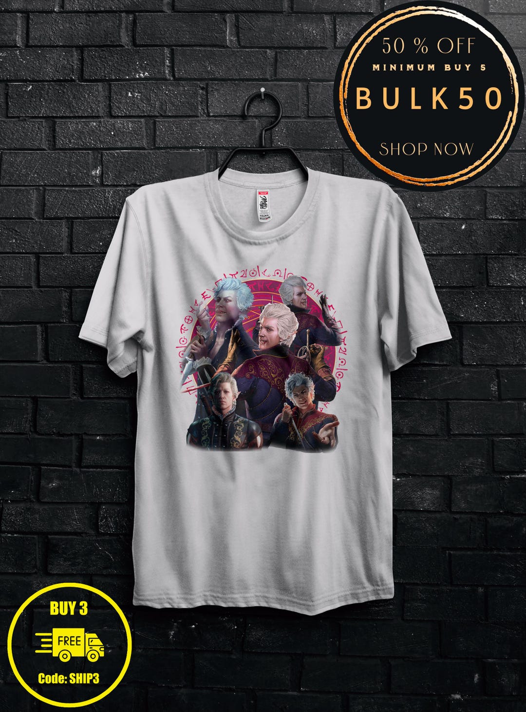 Astarion Baldur's Gate 3 Fan Tshirt for Gamer,bg3 Karlach Shirt,laezel ...