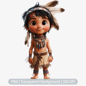 Native American Boy Clipart, Western Indian, Junk Journals ...