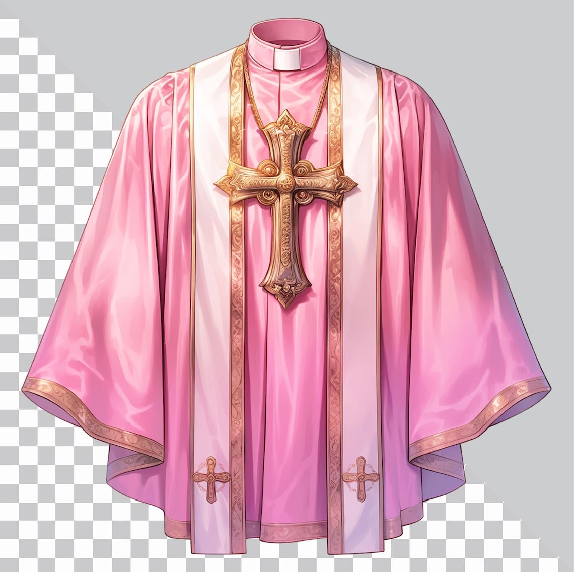 Pink Cassock Robe Clipart, Pink Christian Girl, Vestment, Priest Gown ...