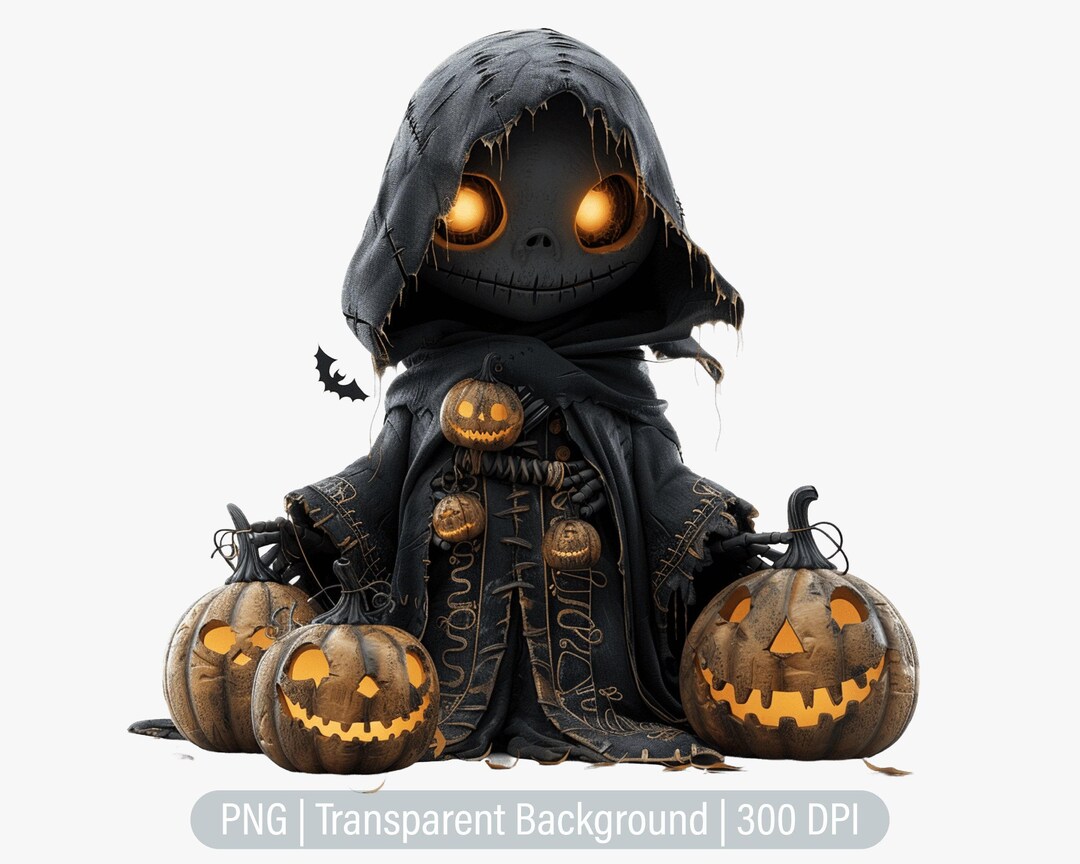 Grim Reaper Clipart, Halloween PNG, Ghost, Junk Journals, Scrapbooking ...