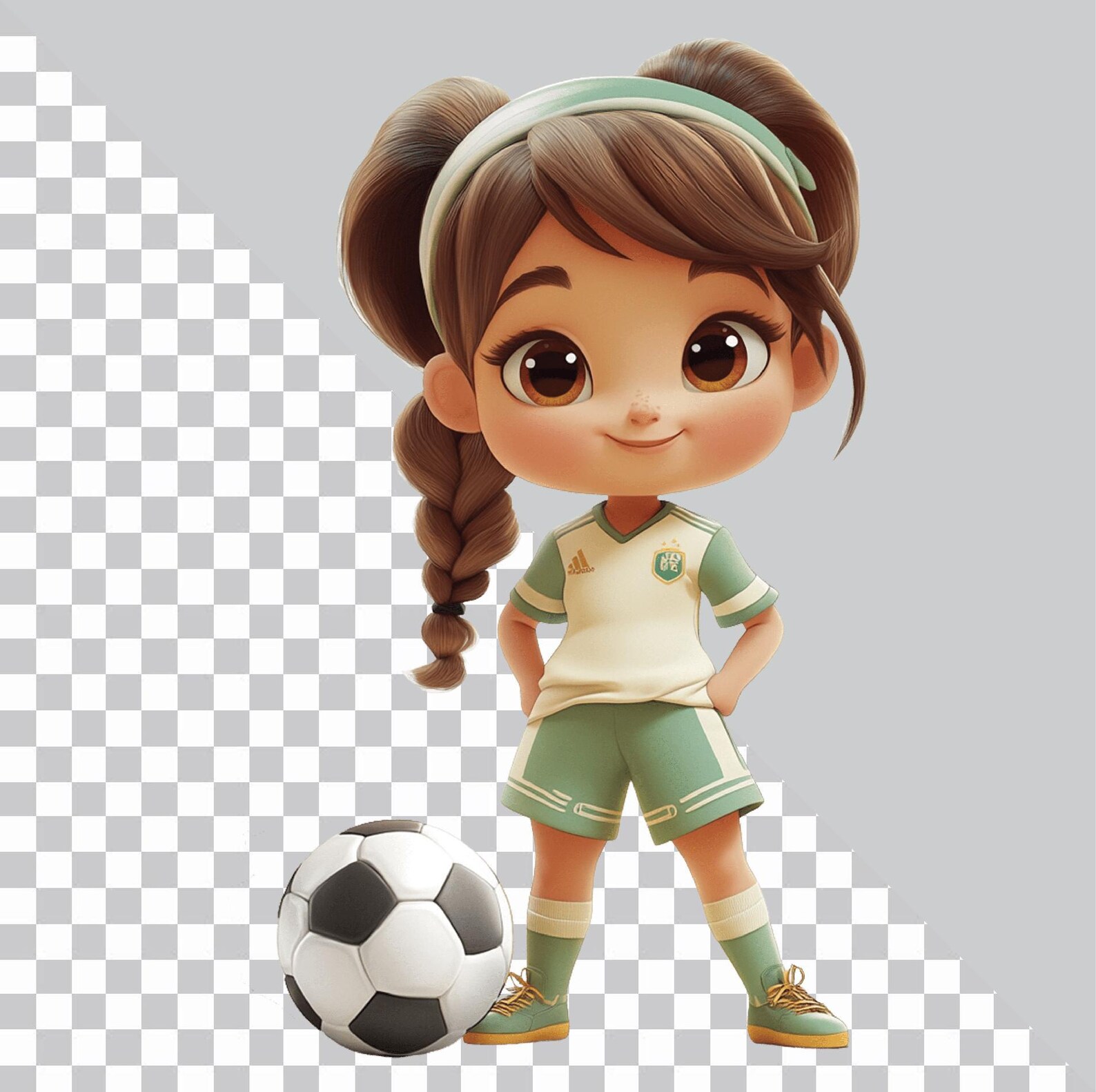 Cute Soccer Player Clipart, Soccer PNG, Sports, Soccer Girl, Junk ...