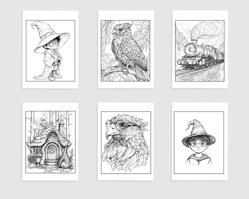 Wizard School Coloring Pages, Magic School, Coloring Pages for Adults ...