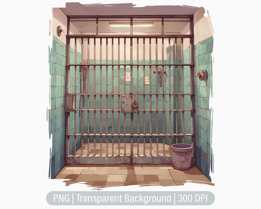 Prison Cell Clipart, Jail PNG, Prisoner, Inmate, Cage Cell Gates, Junk ...