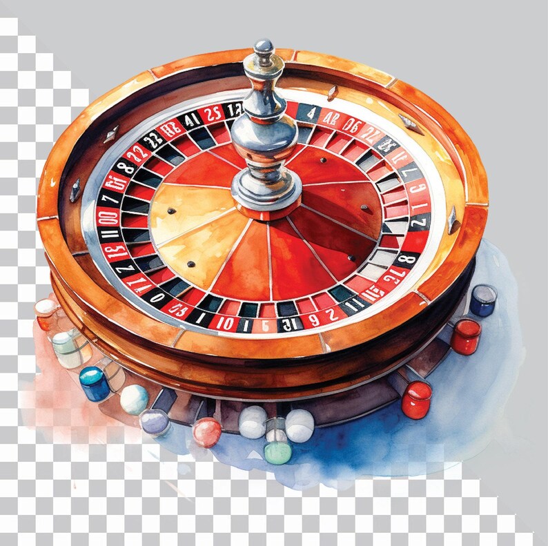 Roulette Wheel Clipart, Casino PNG Graphics, Junk Journals ...