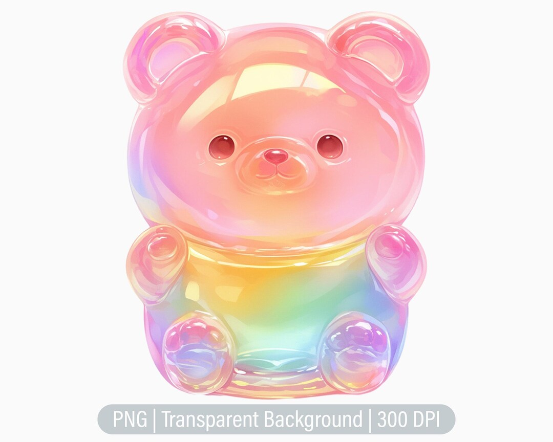 Pastel Gummy Bear Clipart, Colorful Candy, Sweets, Desert, Junk ...