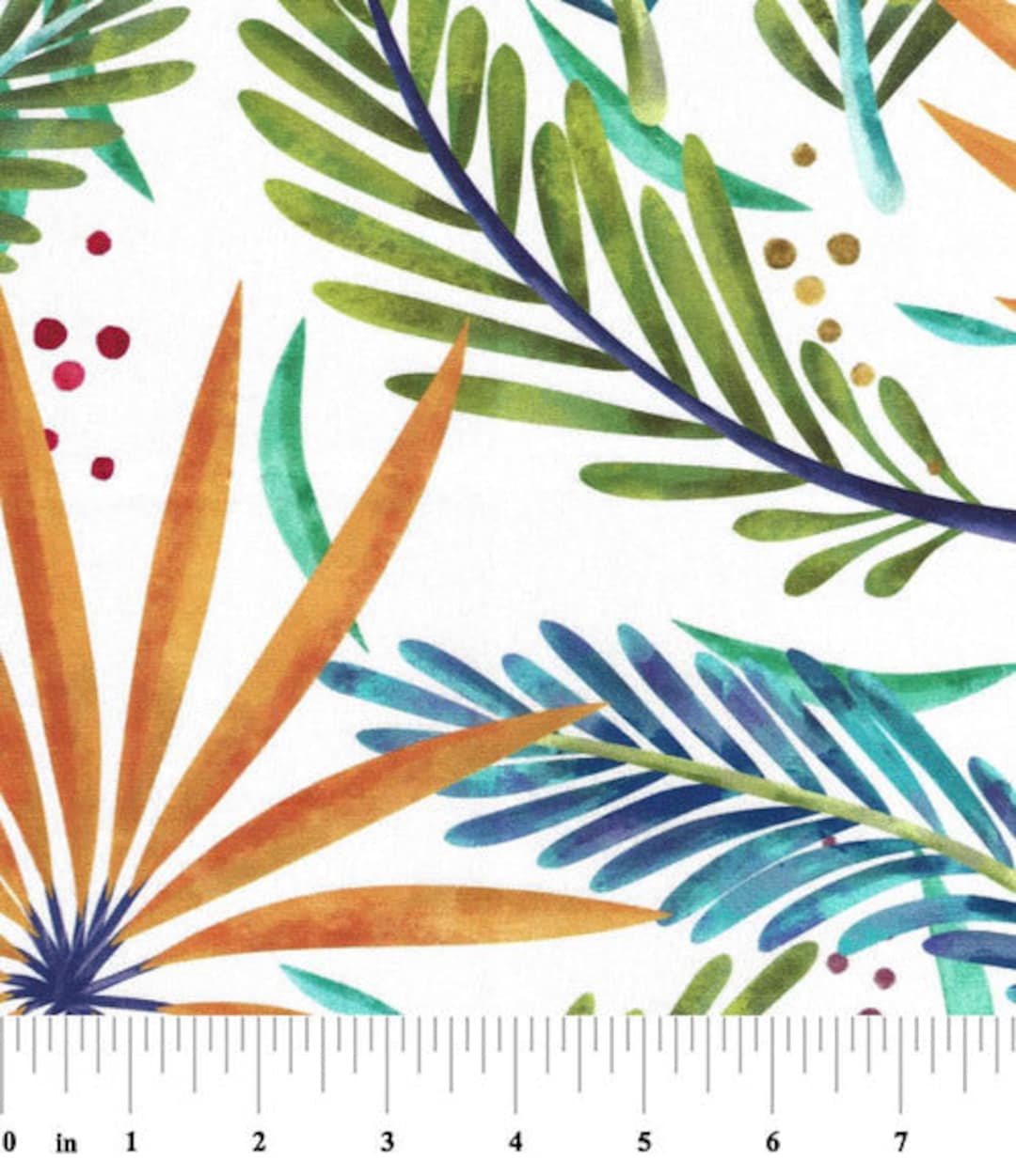 Palm Print Fabric by Fabric Finders - Etsy