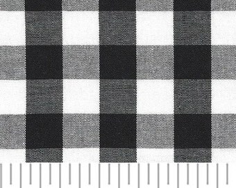 Black Check Fabric - Etsy