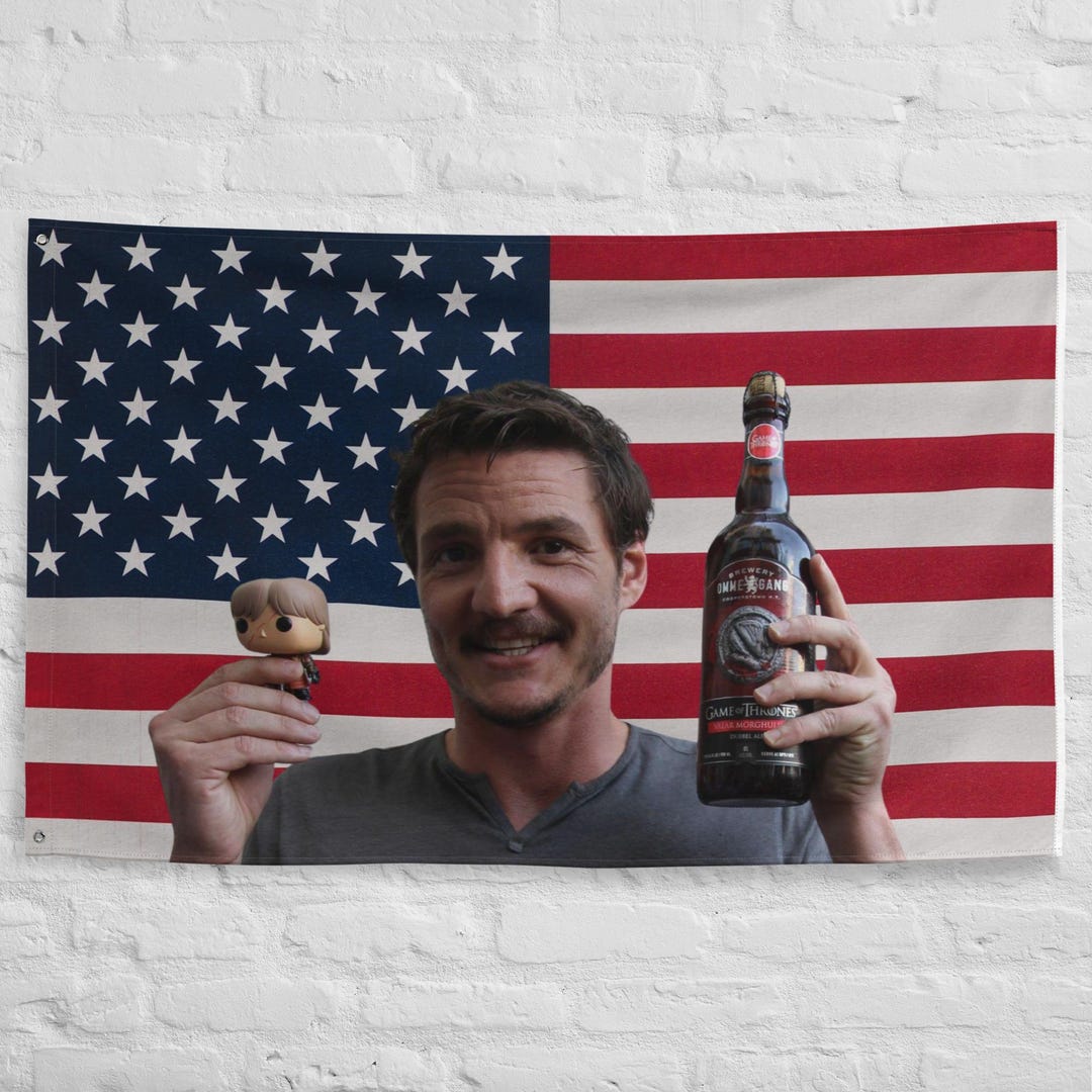 Pedro Pascal American Flag, Pedro Pascal Flag, Pedro Pascal Merch ...