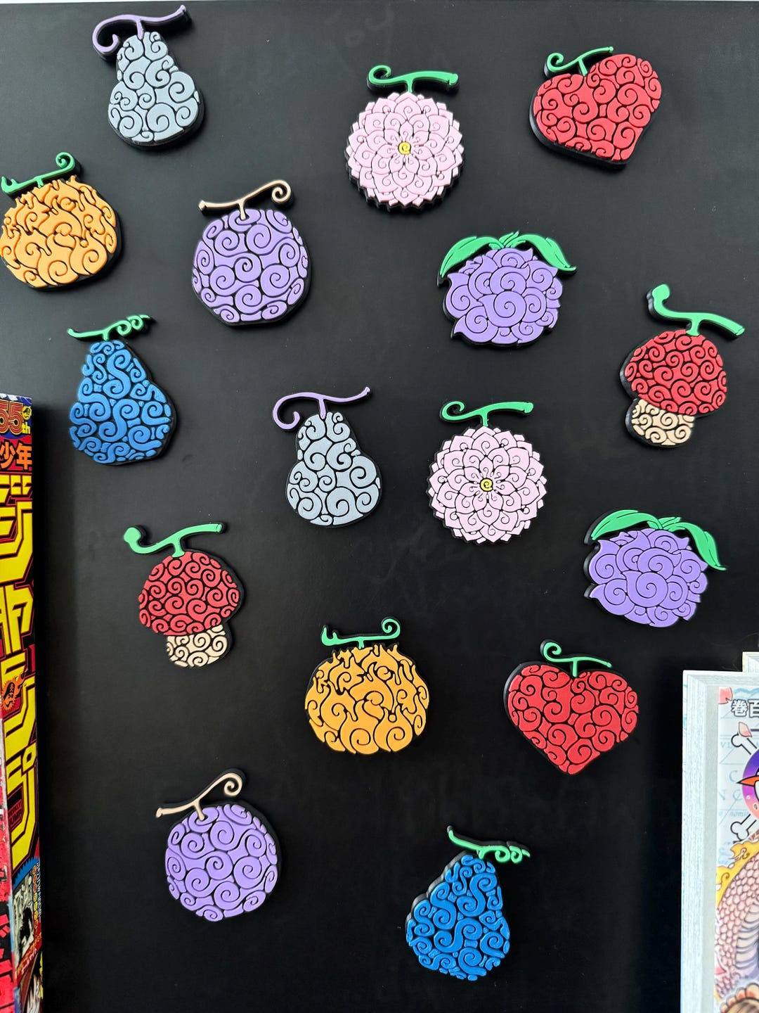 One Piece Devil Fruit Magnets – Set of 4 3D Printed Manga Magnets ...