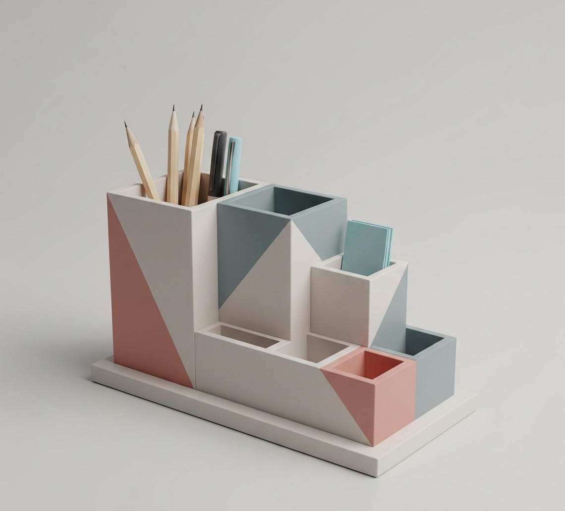 3D Print File Desk Organizer: Minimalist Office Storage Tray - Etsy
