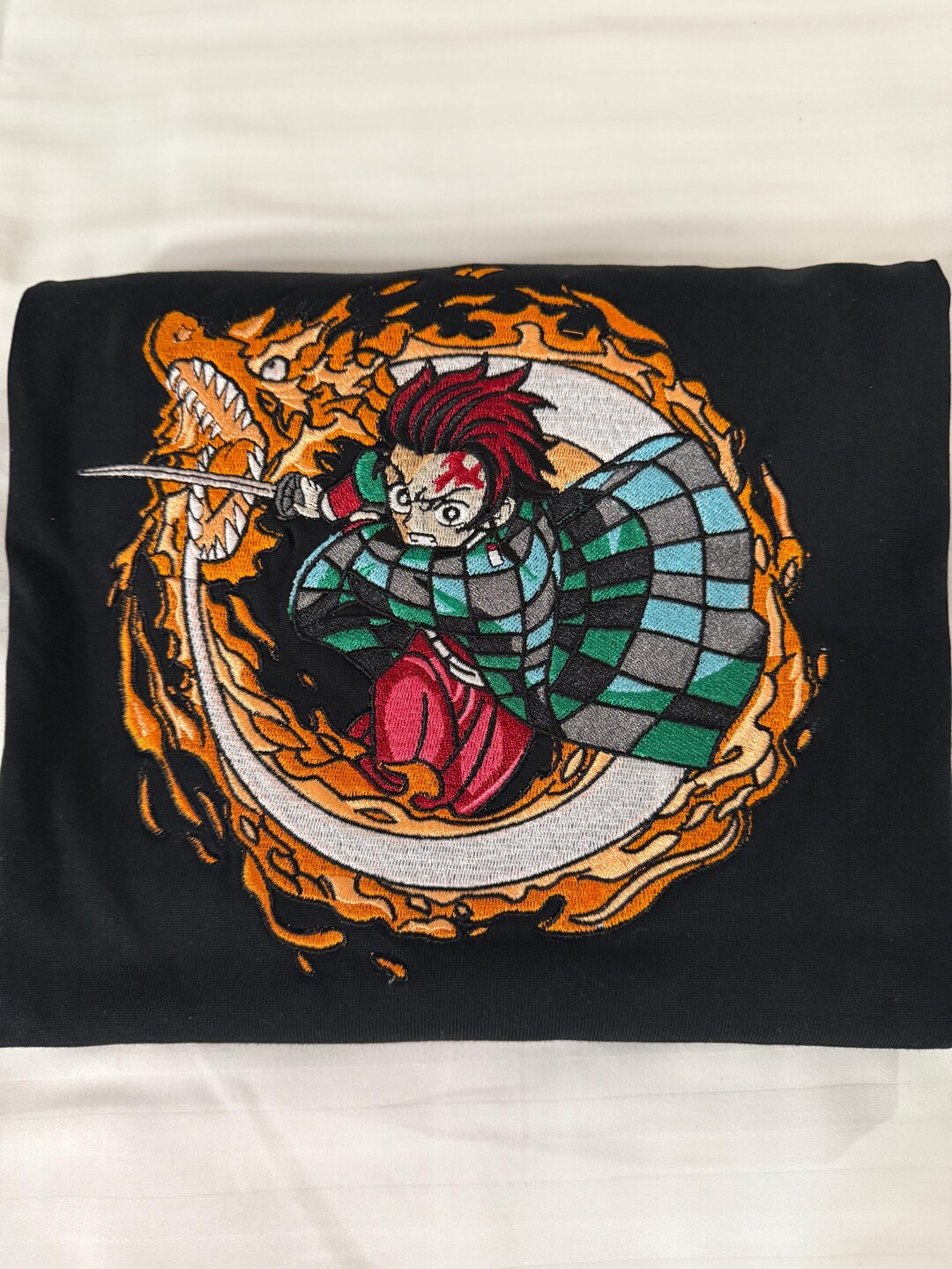Demon Slayer Embroidery, Anime Embroidered Sweater, Kimetsu No Yaiba ...