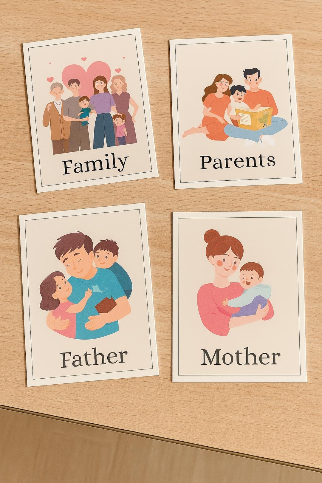 Family Flashcards - Printable - Etsy