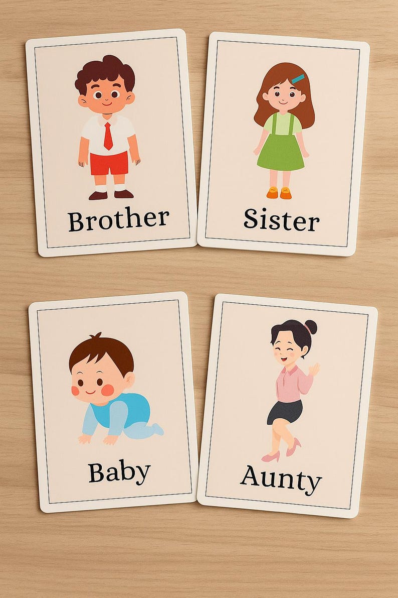 Family Flashcards - Printable - Etsy
