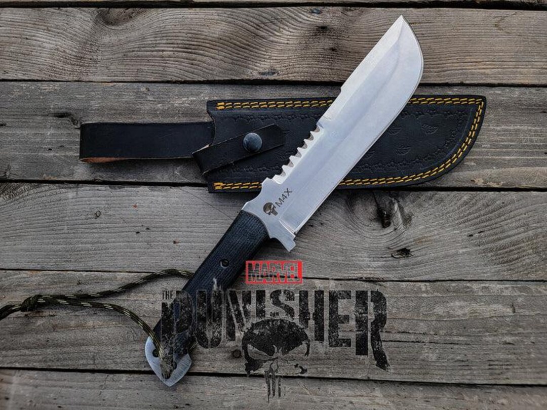 M4X Punisher Knife With Sheath | Stainless Steel Hunting Knife ...