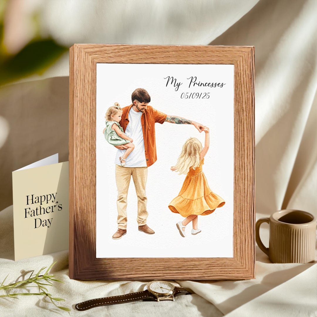 Personalized Papa Photo Wooden Frame Decor, Custom Dad Photo, Dad Gift ...