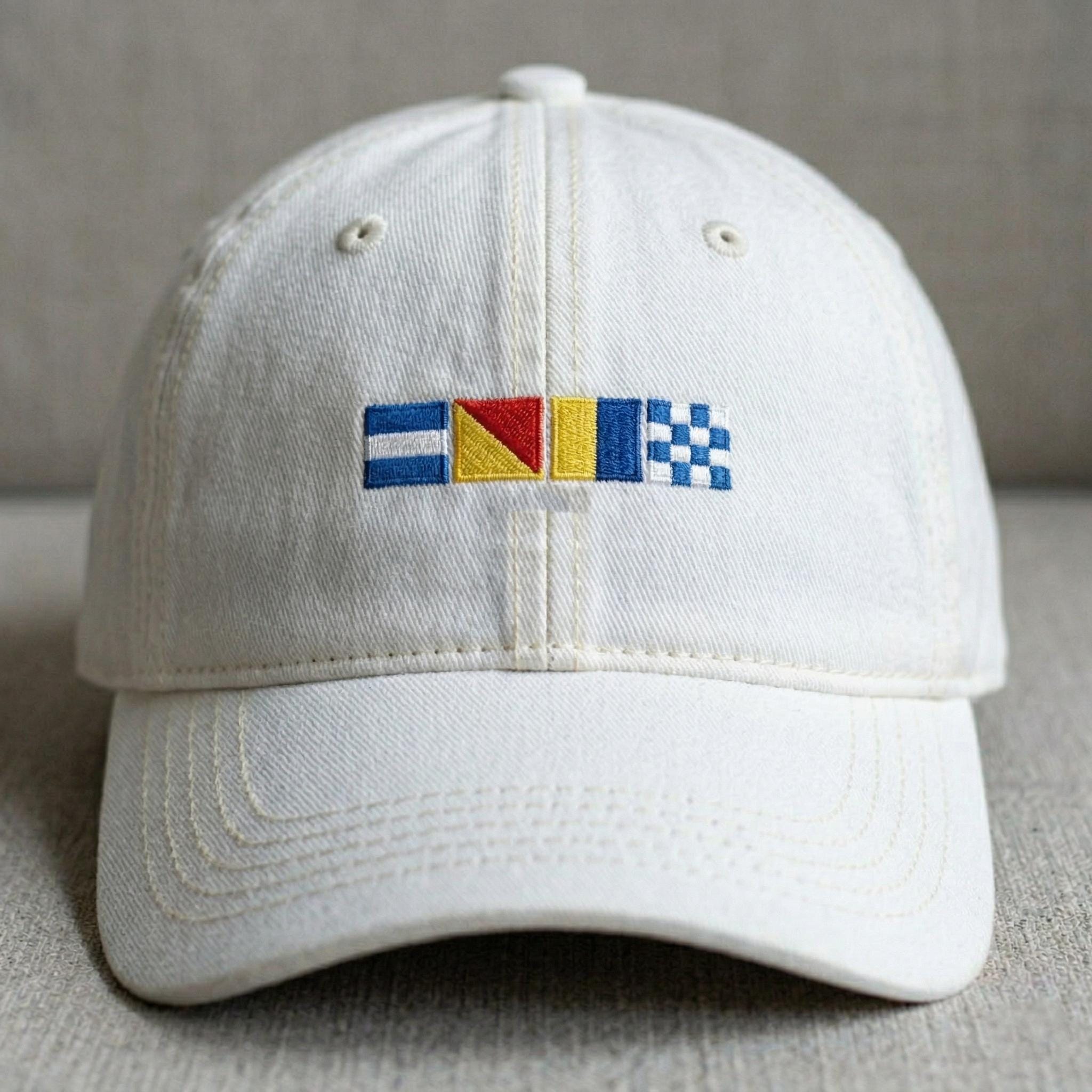Personalized Name in Nautical Flags Embroidered Baseball Cap, Fathers ...